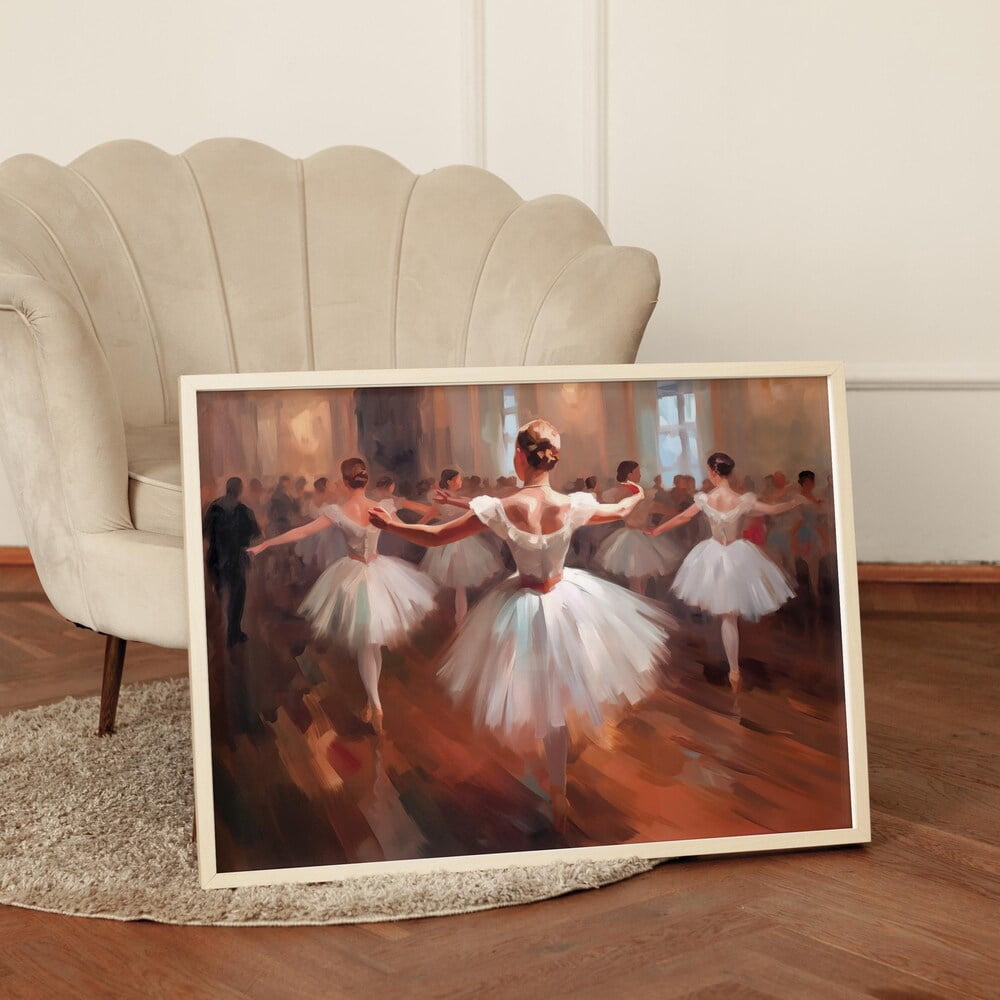 Kna Prints - 1 Pc Poster Ballet In Ballroom Printable Wall Art, Vintage ...
