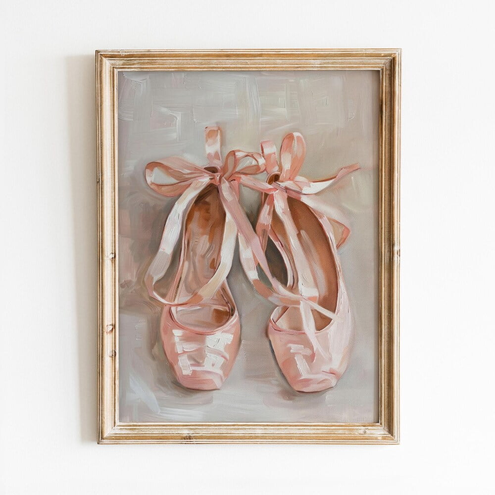 Kna Prints - 1 Pc Poster Ballet Pointe Shoes Printable Wall Art, Girly ...