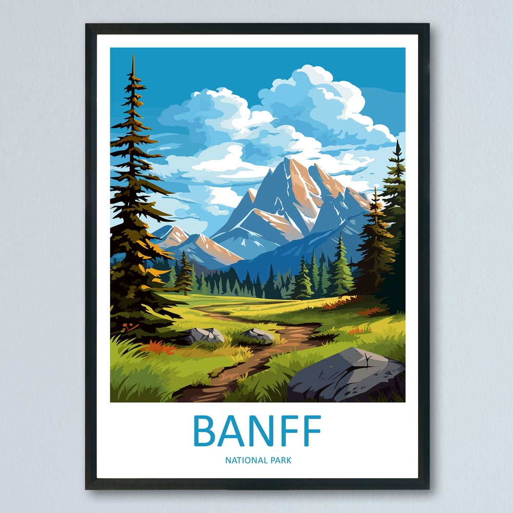 Kna Prints - 1 Pc Poster Banff National Park Travel Wall Art Banff Wall Hanging Home Décor Banff ...