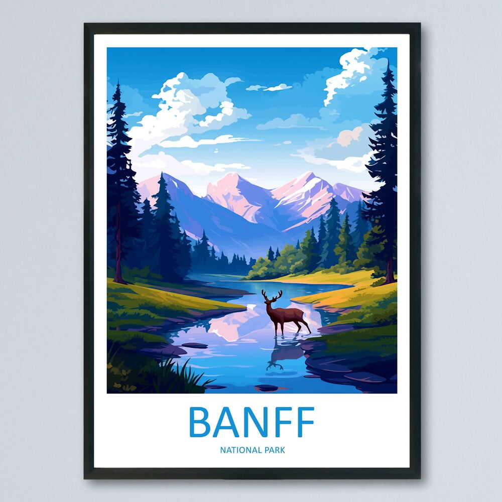 Kna Prints - 1 Pc Poster Banff National Park Travel Wall Art Banff Wall ...