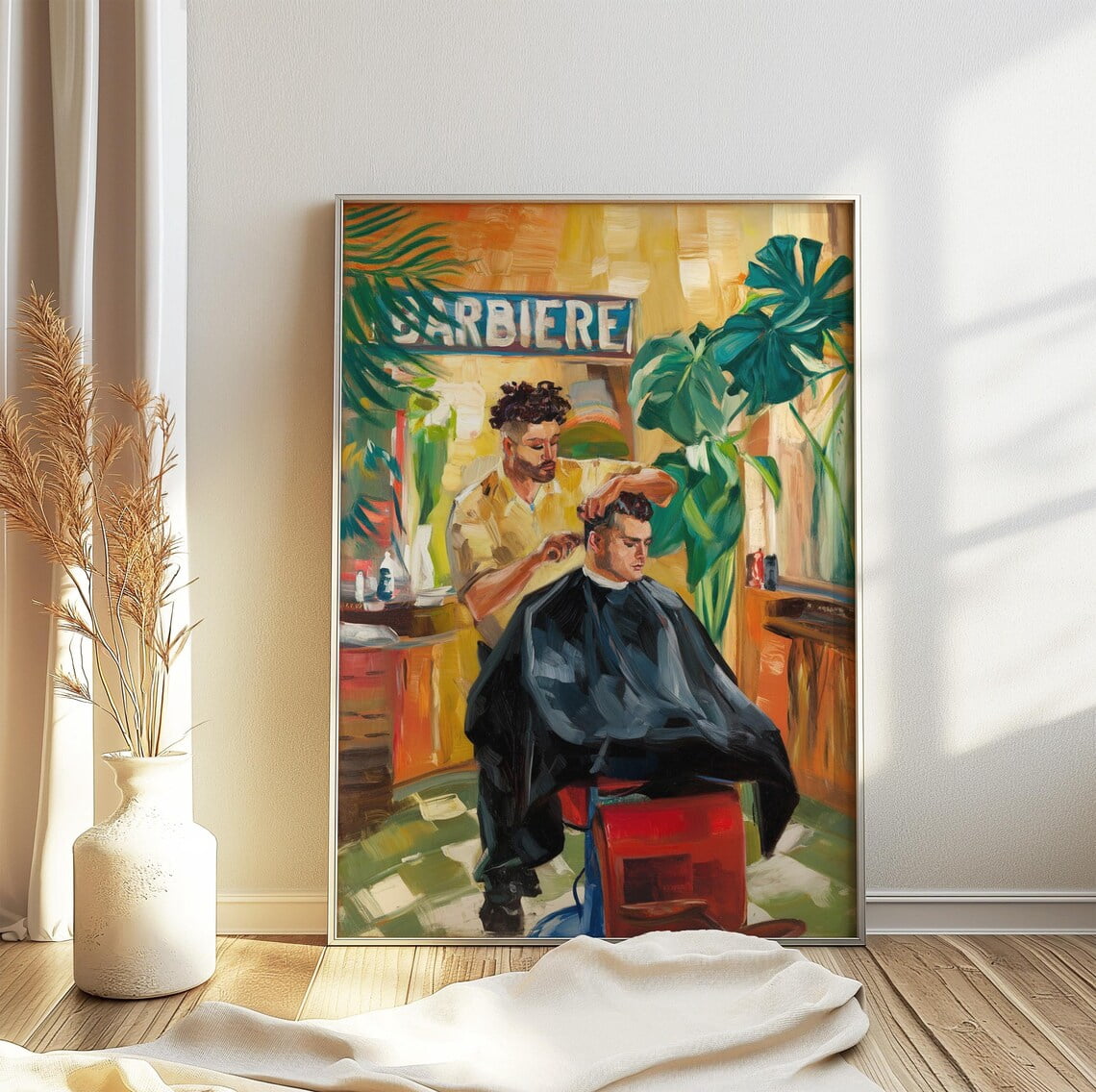 Kna Prints - 1 Pc Poster Barbershop , Retro Barber Wall Art ...