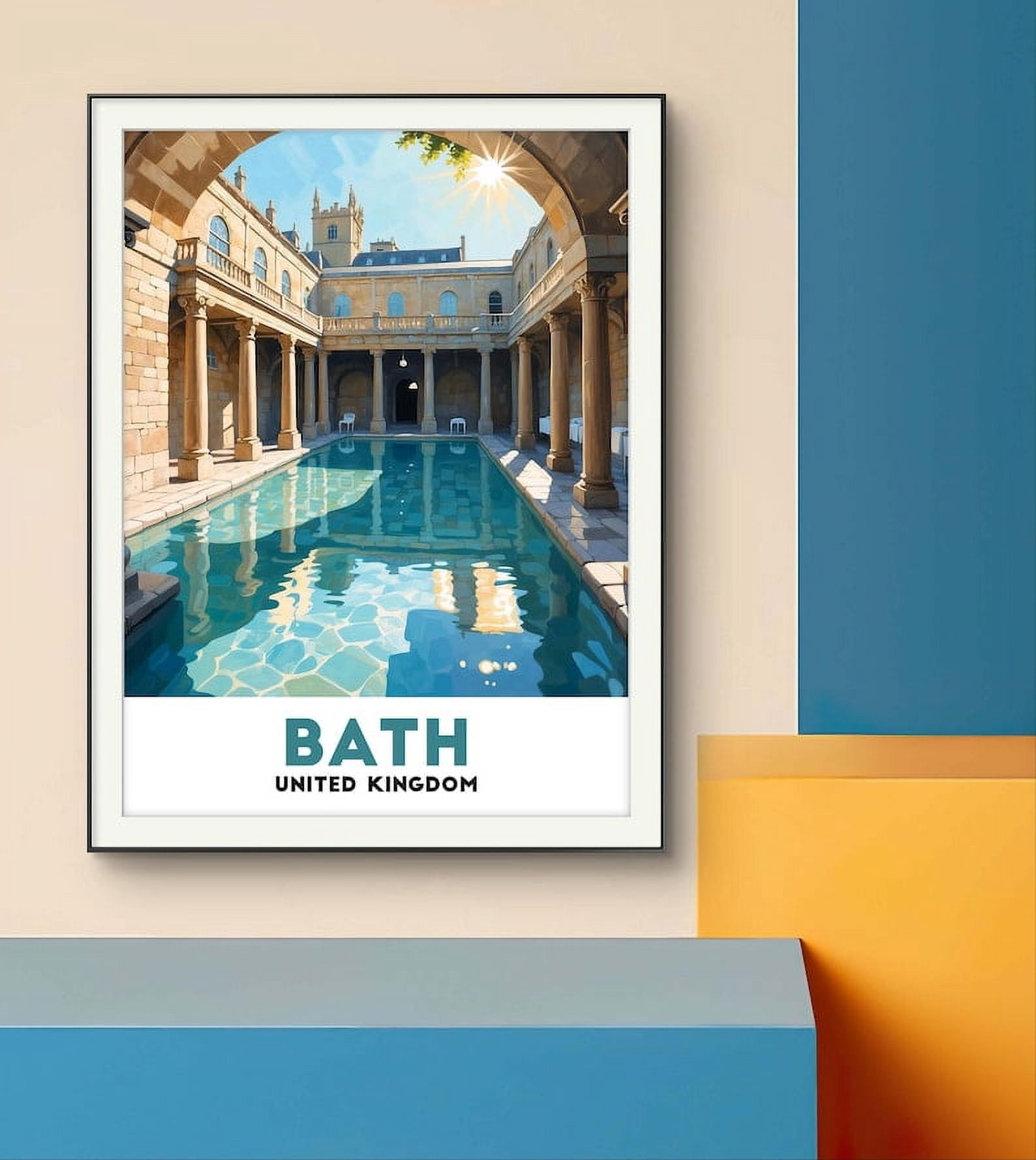 Kna Prints - 1 Pc Poster Bath Ited Kingdom The Roman Baths Wall Art ...