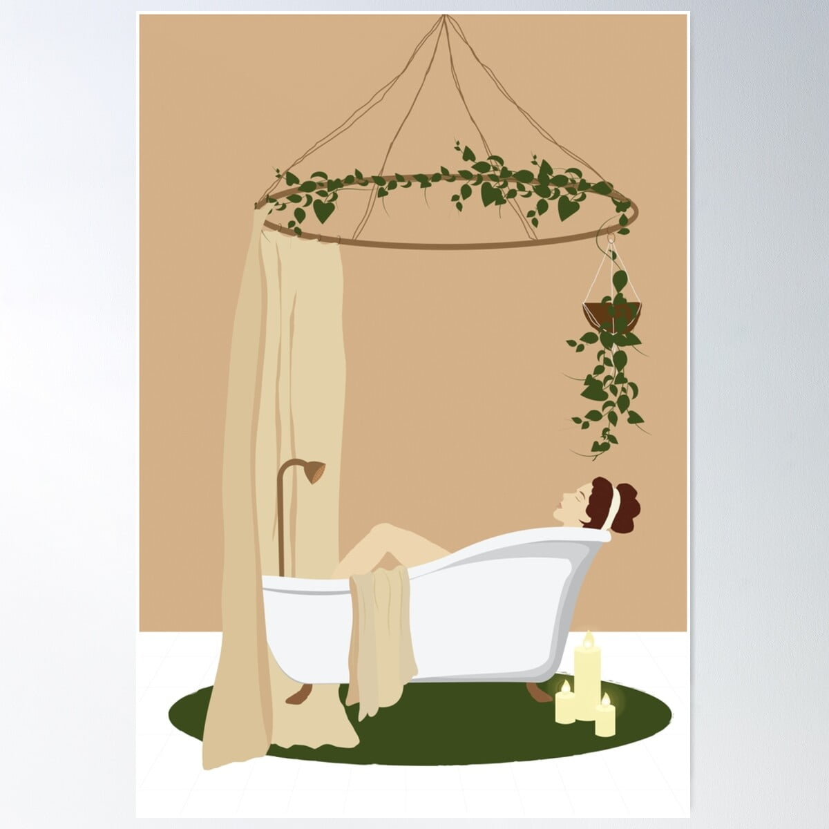 Kna Prints - 1 Pc Poster Bathroom Jgle, UNFRAMED-8x12 - Walmart.com
