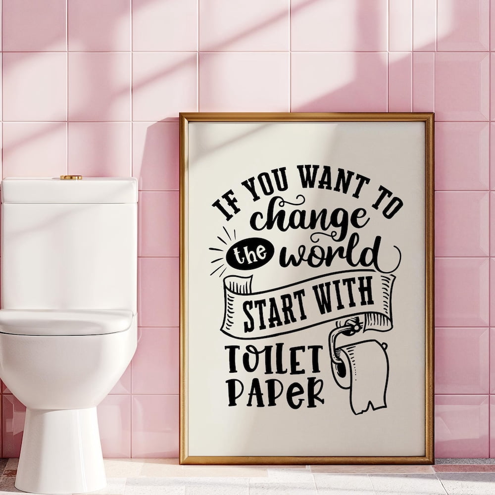 Kna Prints - 1 Pc Poster Bathroom Wall Art, Funny Toilet Print ...