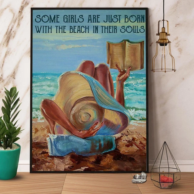 Kna Prints - 1 Pc Poster Beach Girl Just Born With The Beach Love Read ...