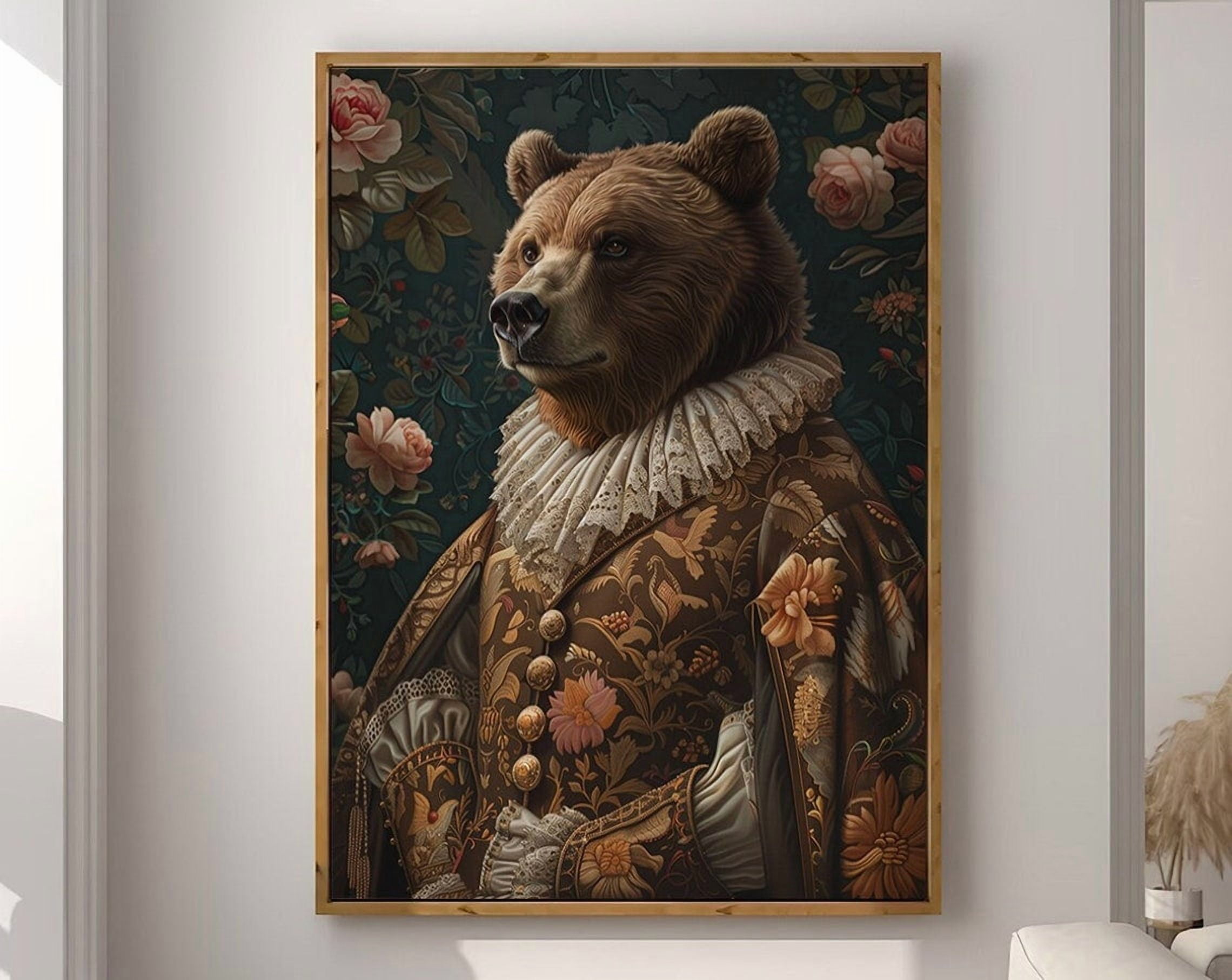 Kna Prints - 1 Pc Poster Bear Royal Renaissance Portrait Vintage Print ...