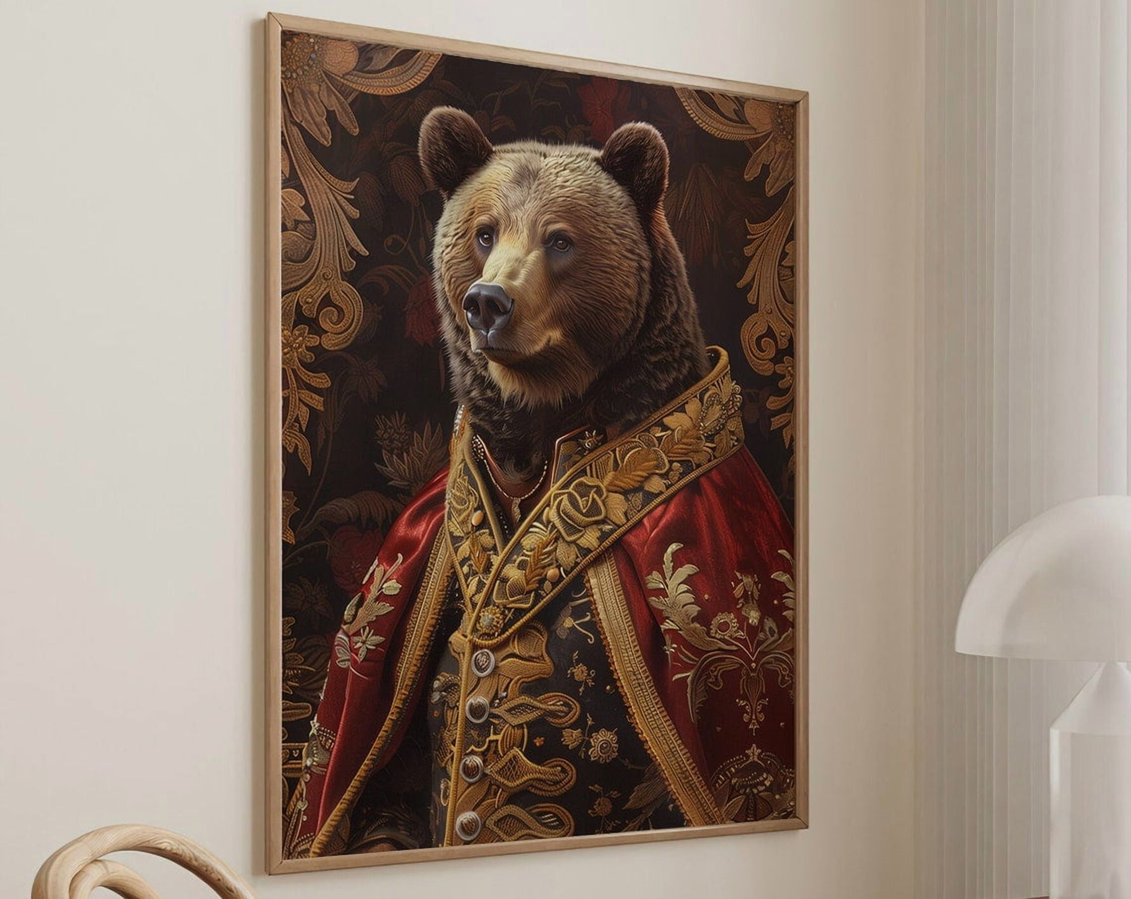 Kna Prints - 1 Pc Poster Bear Royal Renaissance Portrait Vintage Print ...