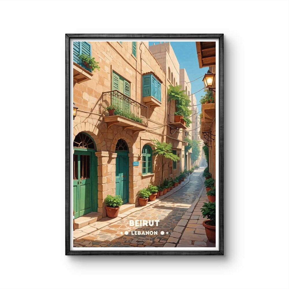 Kna Prints - 1 Pc Poster Beirut Lebanon Vintage Poster - Charming Old ...