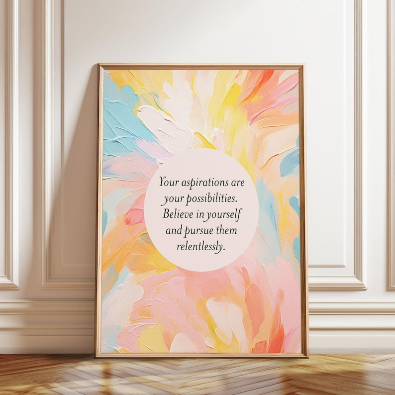Kna Prints - 1 Pc Poster Believe In Your Aspirations Wall Art ...