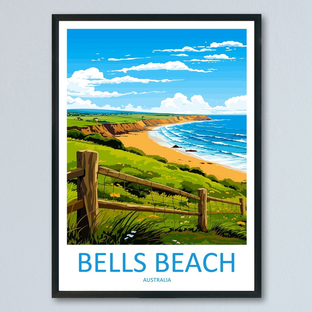 Kna Prints - 1 Pc Poster Bells Beach Travel Wall Art Bells Beach Wall ...