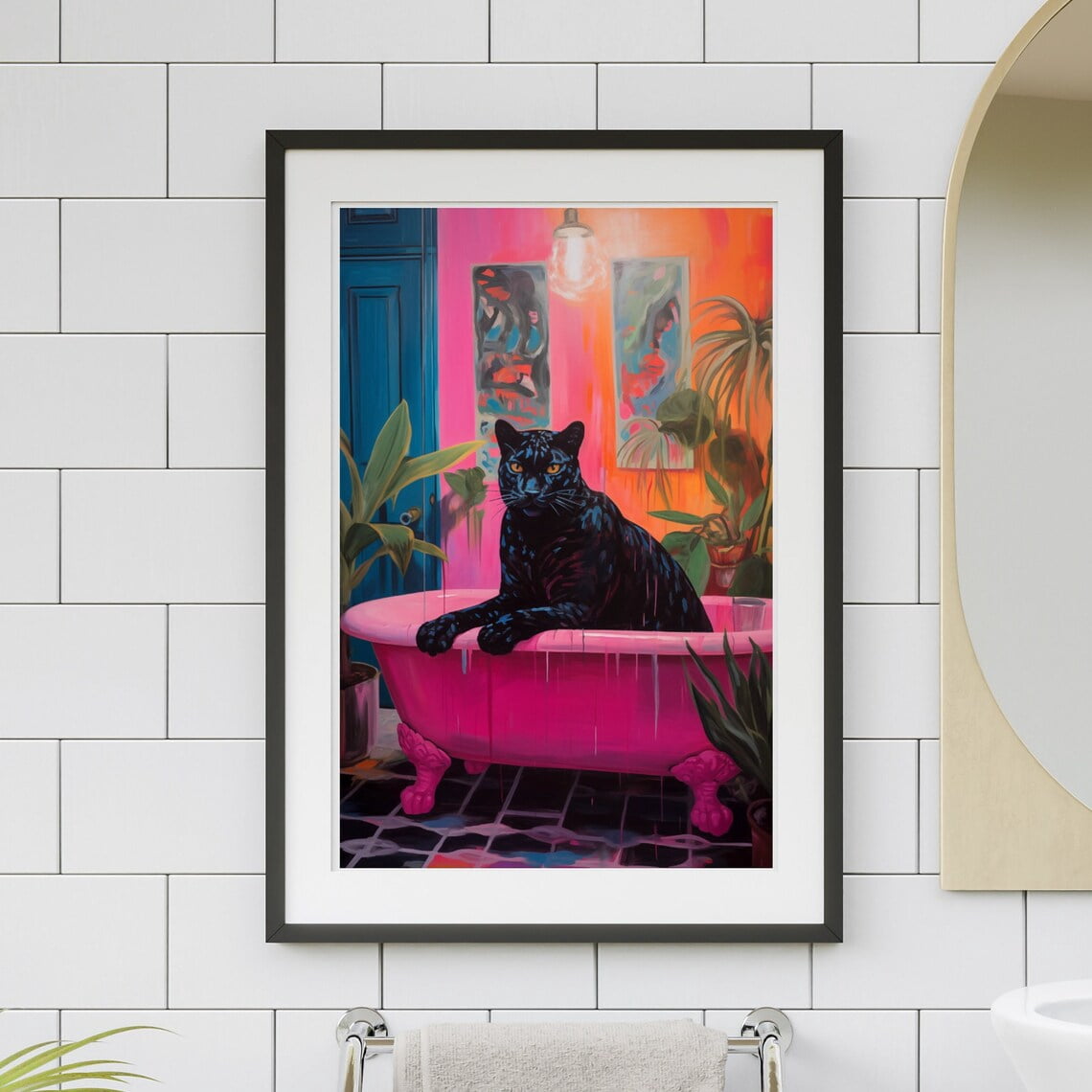 Kna Prints - 1 Pc Poster Black Panther Art Print, Maximalist Jgle Decor ...