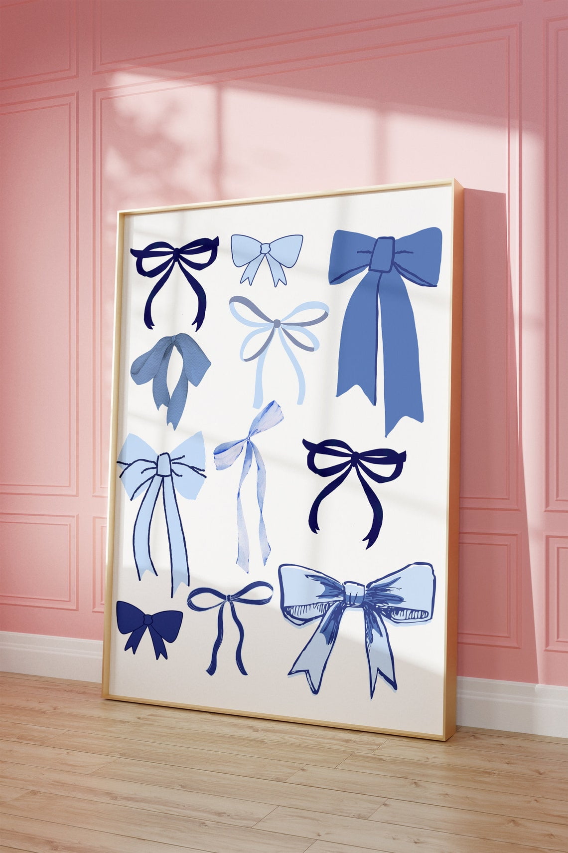 Kna Prints - 1 Pc Poster Blue Bow Coquette Hair Ribbon Coastal Cowgirl ...