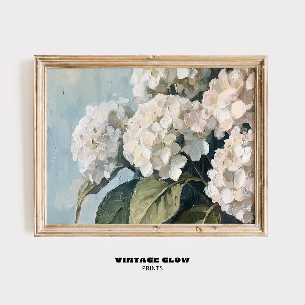 Kna Prints - 1 Pc Poster Blue Hydrangea Floral Print | Vintage Spring ...