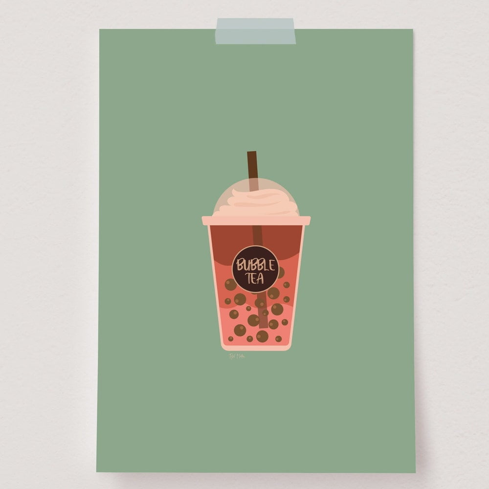 Kna Prints - 1 Pc Poster Boba Tea , Tea Wall Art, Bubble Tea Poster ...