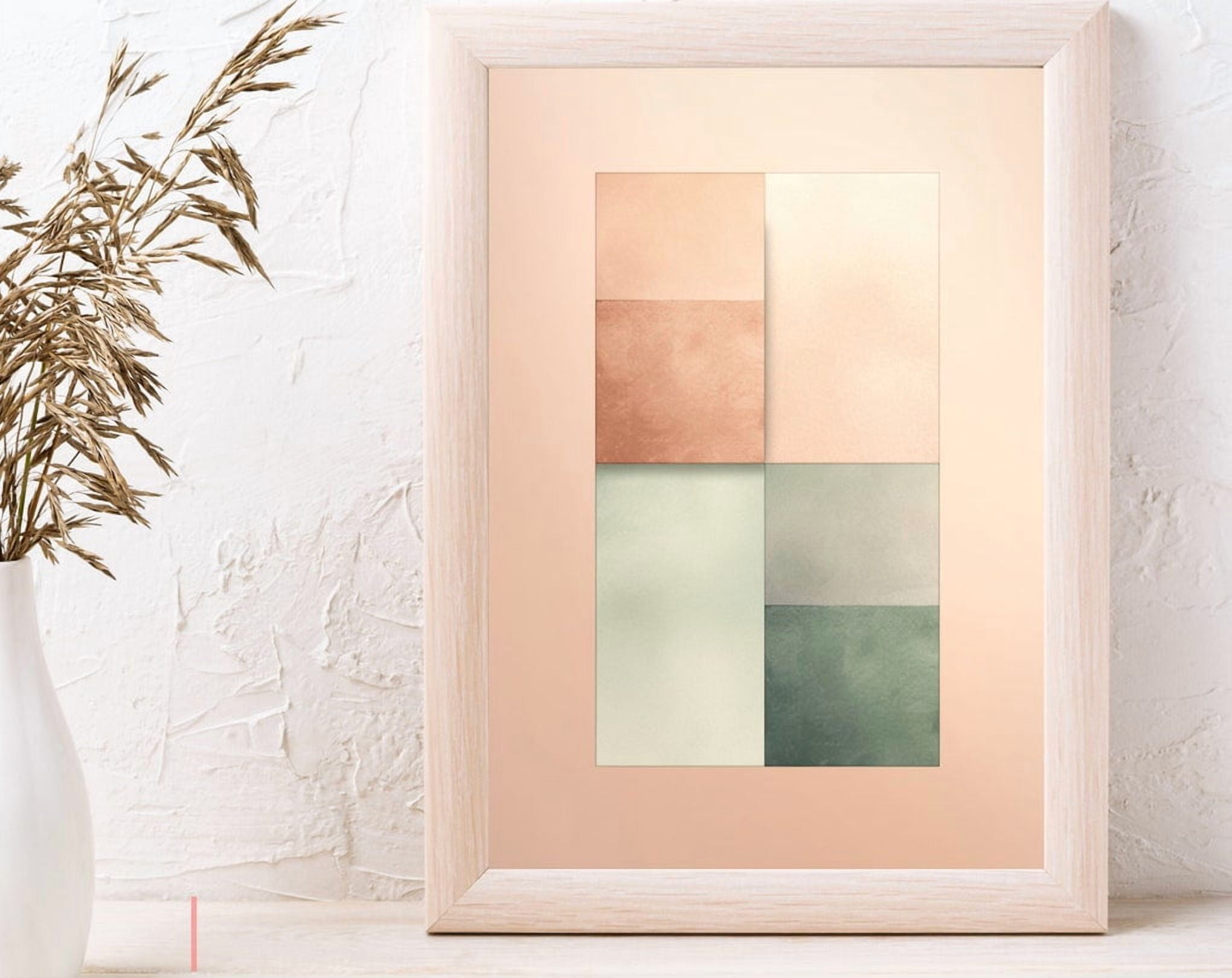 Kna Prints - 1 Pc Poster Boho Wall Decor Boho , Mint Green, Blush Pink ...