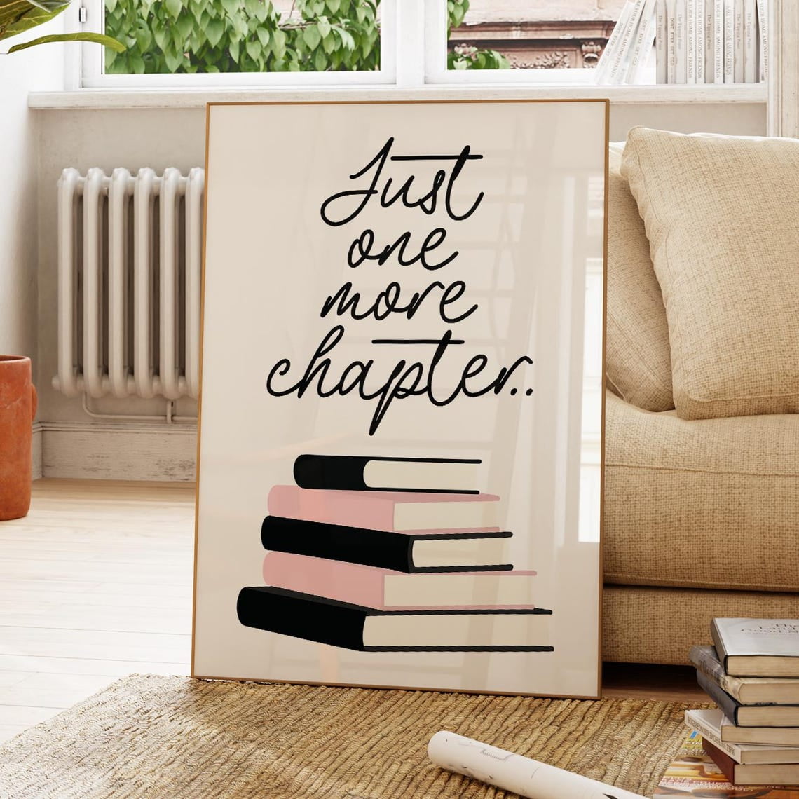 Kna Prints - 1 Pc Poster Book Lover Print, Stack Of Books , Cute ...