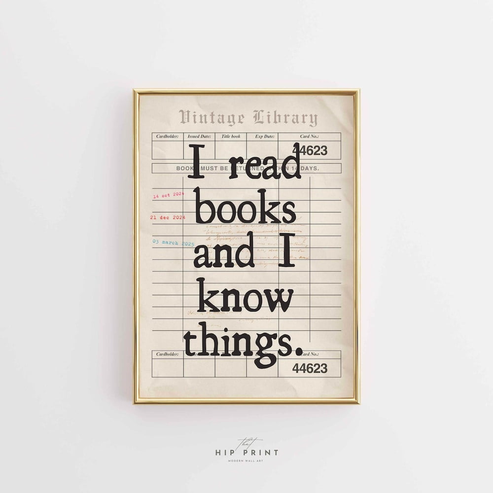 Kna Prints - 1 Pc Poster Book Lover Wall Art, Dark Academia Printable ...