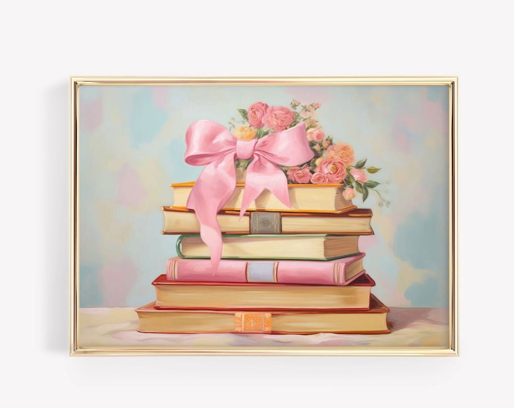 Kna Prints - 1 Pc Poster Books With Bow Physical Print Floral Summer ...