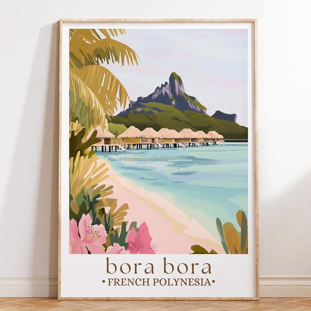 Kna Prints - 1 Pc Poster Bora Bora French Polynesia Travel Poster ...