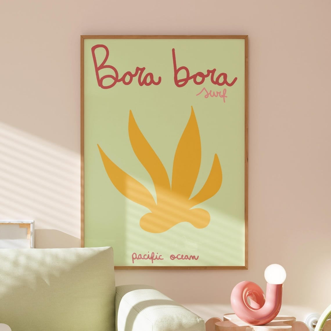 Kna Prints - 1 Pc Poster Bora Bora , Preppy Travel Wall Art, Minimal ...