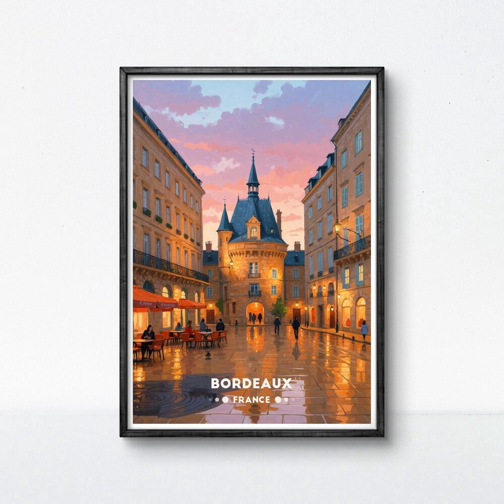 Kna Prints - 1 Pc Poster Bordeaux France Poster – Romantic Cityscape ...