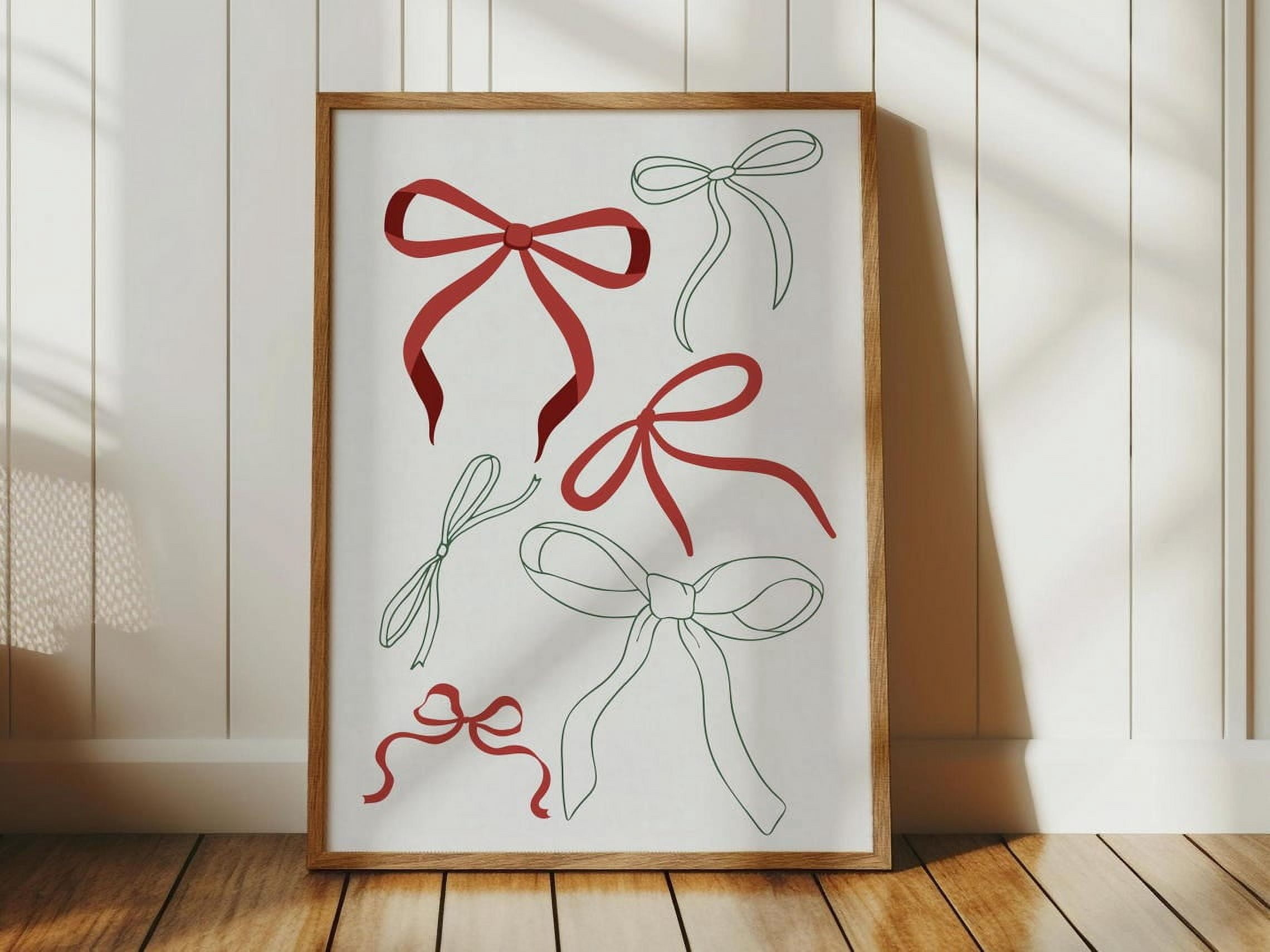 Kna Prints - 1 Pc Poster Bows Print, Trendy Holiday Decor, Coquette ...