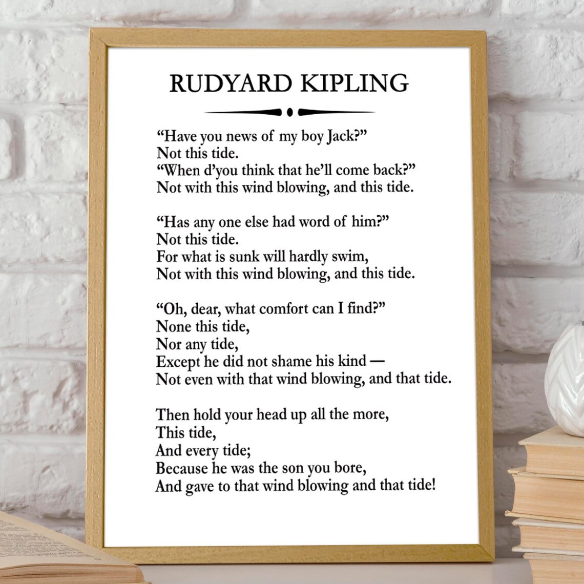 Kna Prints - 1 Pc Poster My Boy Jack By Rudyard Kipling Poem Kipling ...