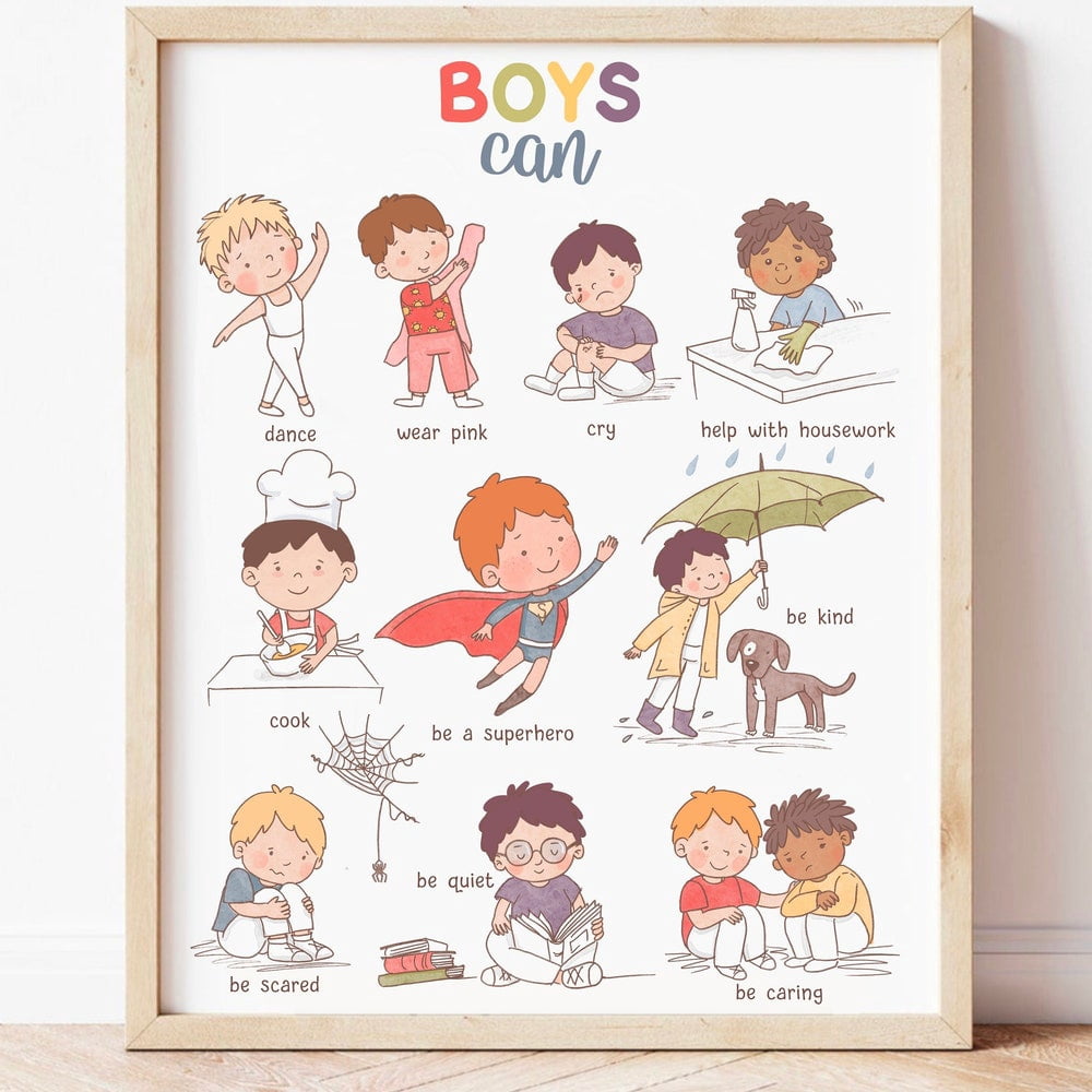 Kna Prints - 1 Pc Poster Boys Can Poster School Social Worker Able ...