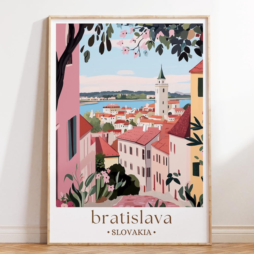 Kna Prints - 1 Pc Poster Bratislava Slovakia Poster, Capital City Art ...