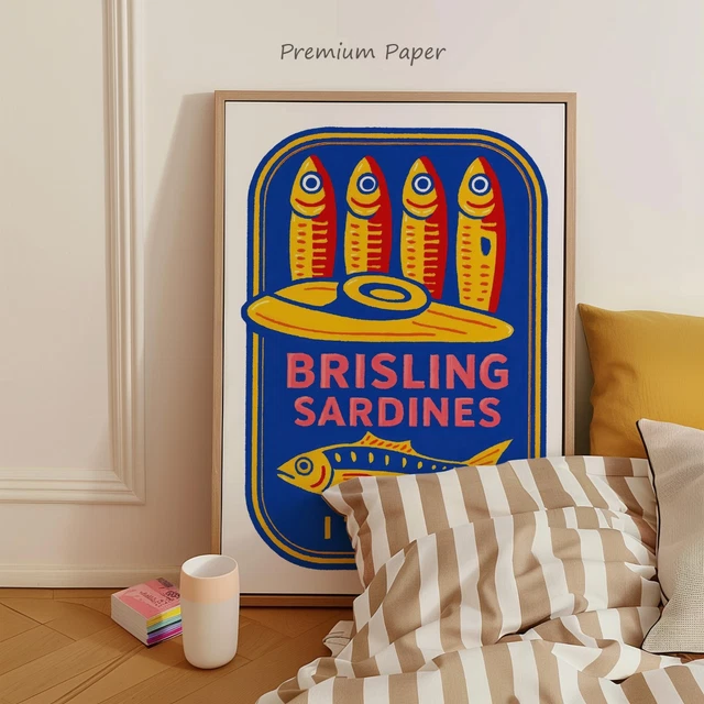 Kna Prints - 1 Pc Poster Brisling Sardines Art Print | Tomato Fish ...