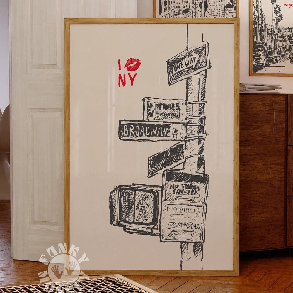 Kna Prints - 1 Pc Poster Broadway Sign Print, New York City Wall Art ...