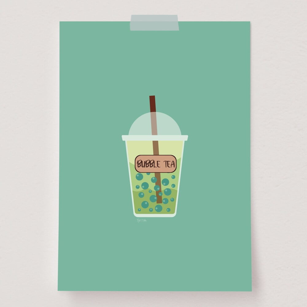 Kna Prints - 1 Pc Poster Bubble Tea Wall Art, Tea Poster, Boba Tea ...
