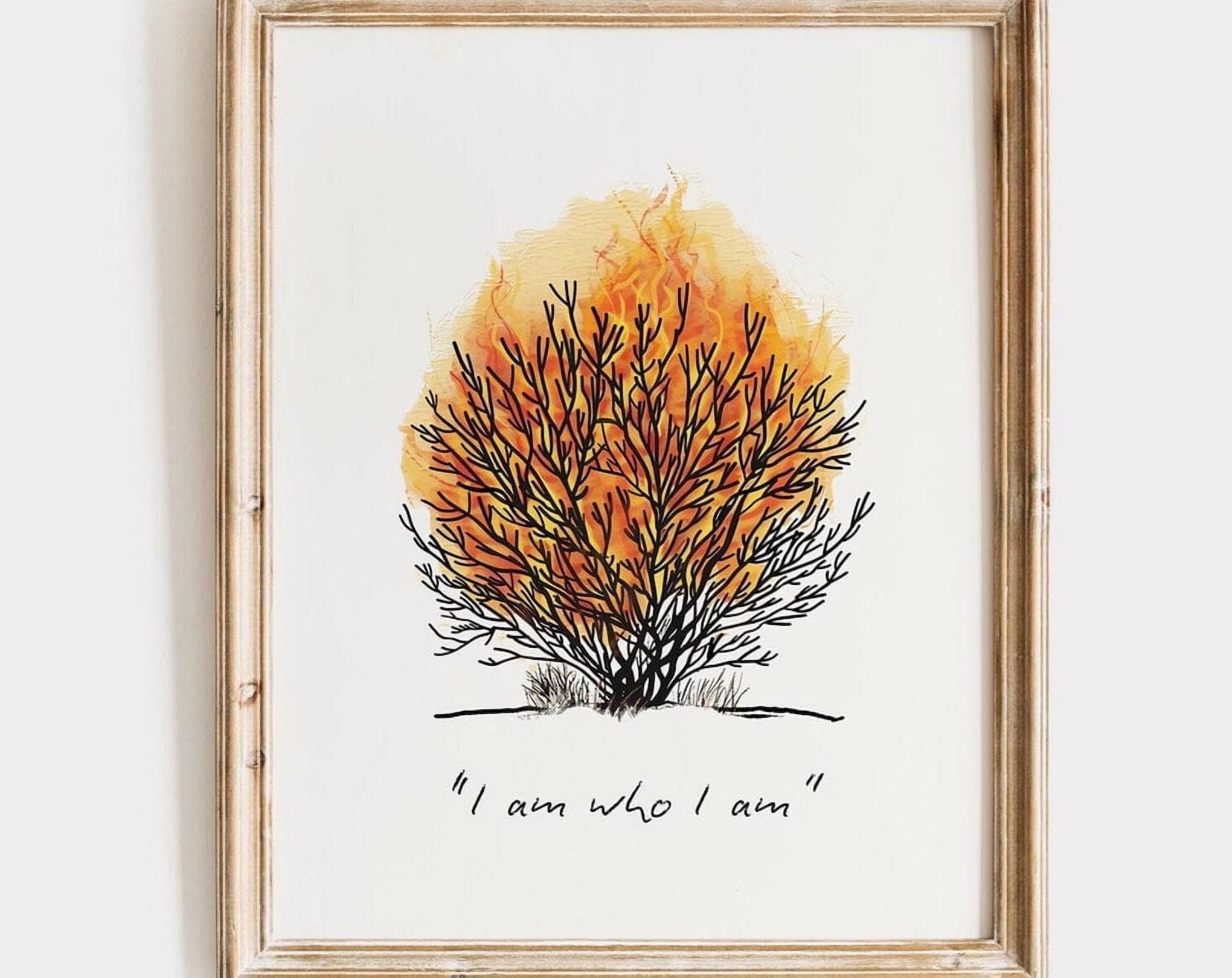 Kna Prints - 1 Pc Poster Burning Bush Modern Christian Art Downloadable ...
