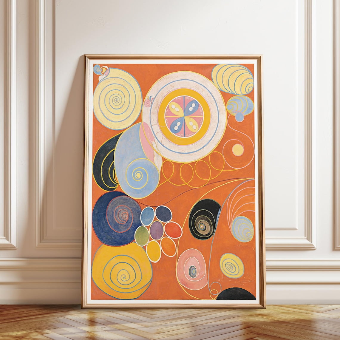 Kna Prints - 1 Pc Poster Burnt Orange Abstract Art Orange Painting By Hilma Of Klint Radiant ...