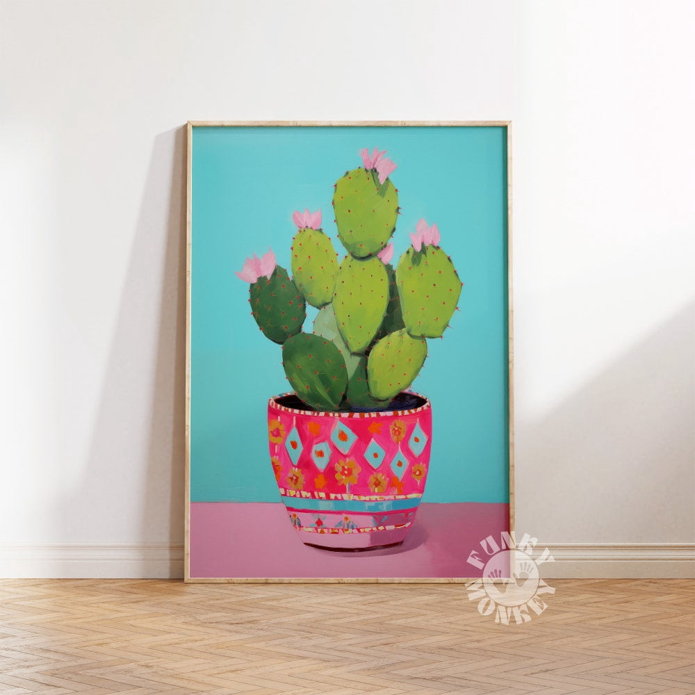 Kna Prints - 1 Pc Poster Cactus Print, Funky Trendy Wall Art Print ...
