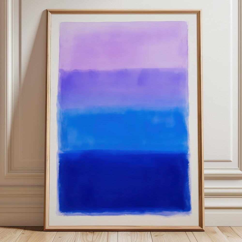 Kna Prints - 1 Pc Poster Calming Gradient Color Field | Abstract Blue ...