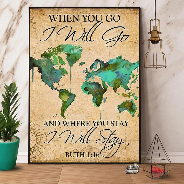 Kna Prints - 1 Pc Poster Camping When You Go I Will Go And Where You ...