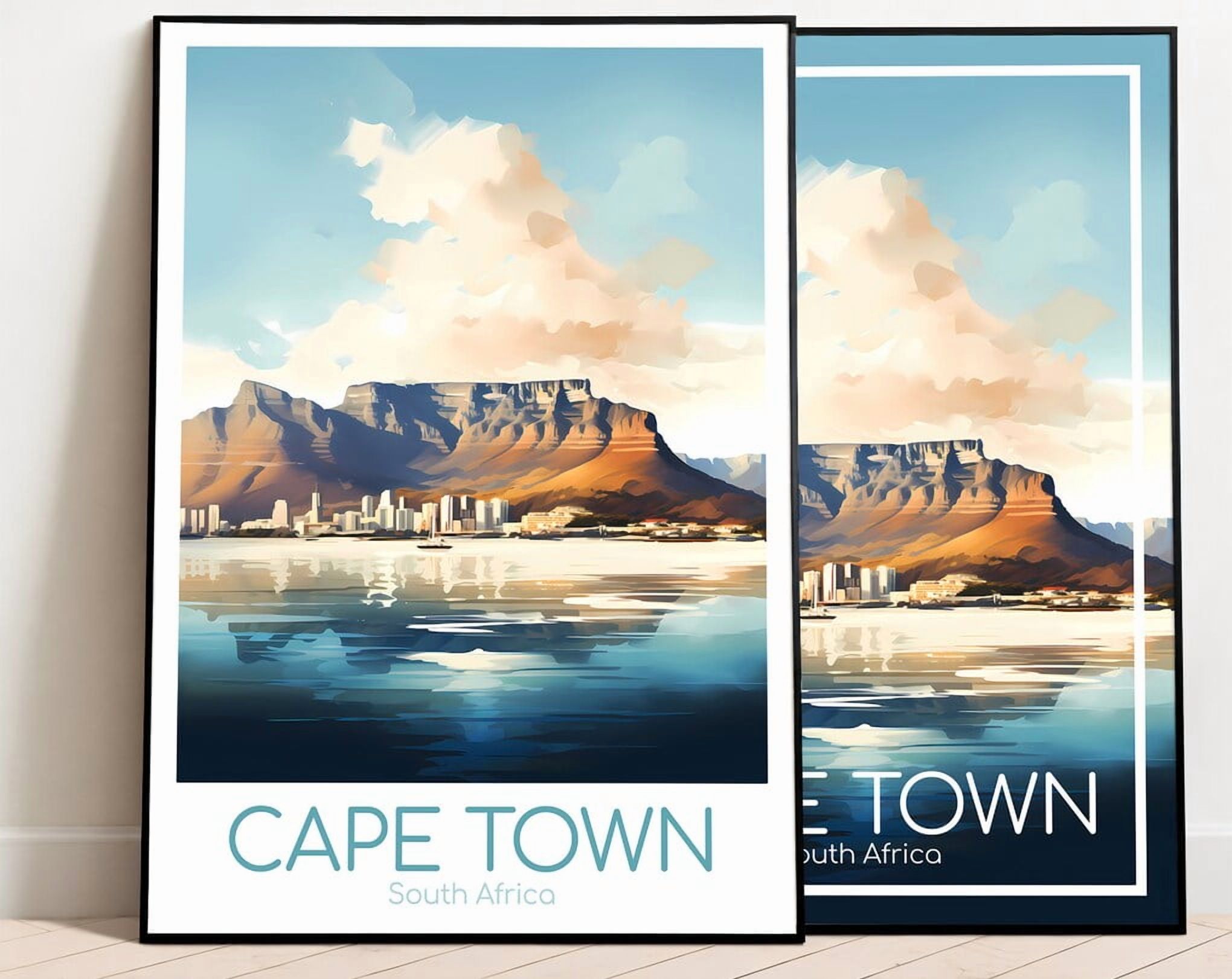 Kna Prints - 1 Pc Poster Cape Town Travel Cape Town Wall Art South ...
