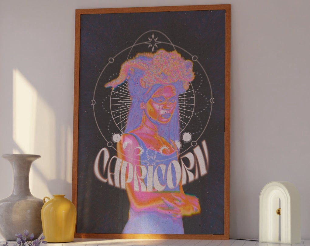 Kna Prints - 1 Pc Poster Capricorn Zodiac , Astrology Wall Art Print ...