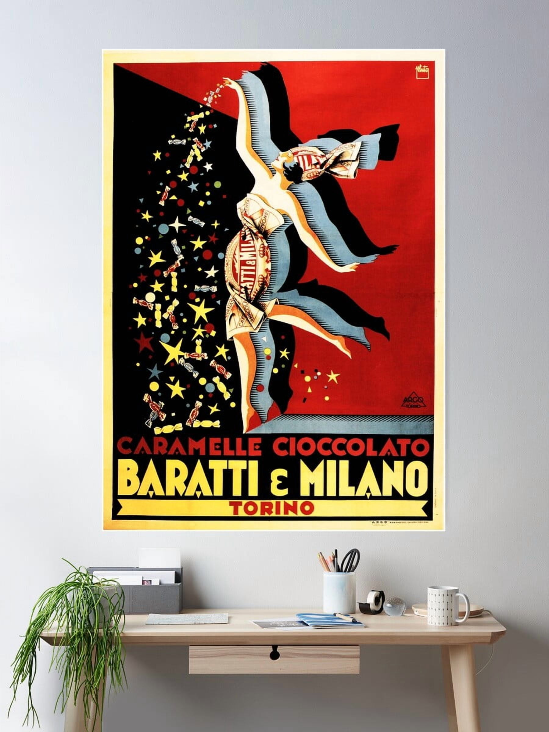 Kna Prints - 1 Pc Poster Caramelle Cioccolato Baratti & Milano 1928 Confectionery Vintage ...