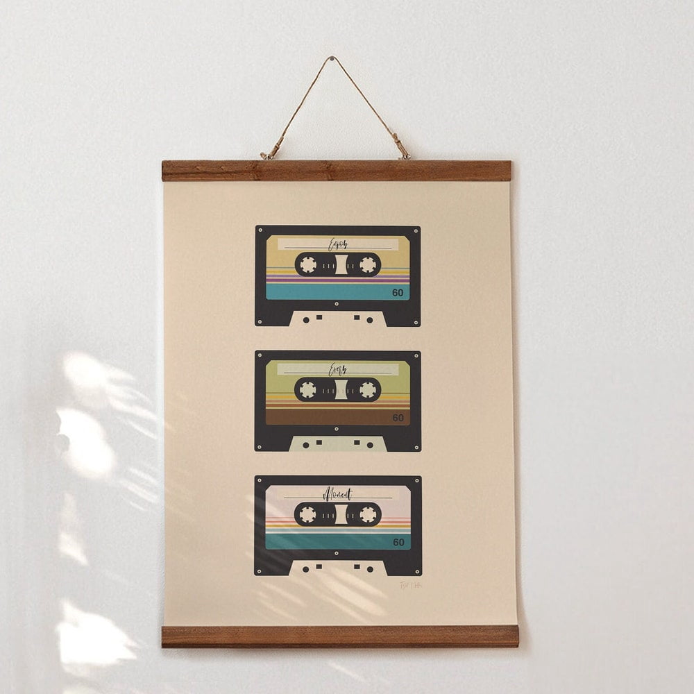 Kna Prints - 1 Pc Poster Cassette Tape Wall Art, Retro Und Poster ...