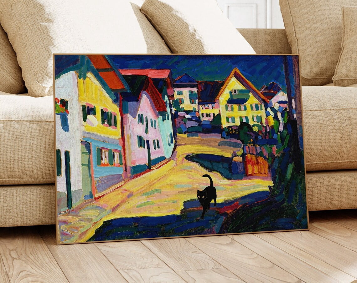 Kna Prints - 1 Pc Poster Cat Kandinsky Fny Gift Print Wall Art Famous ...