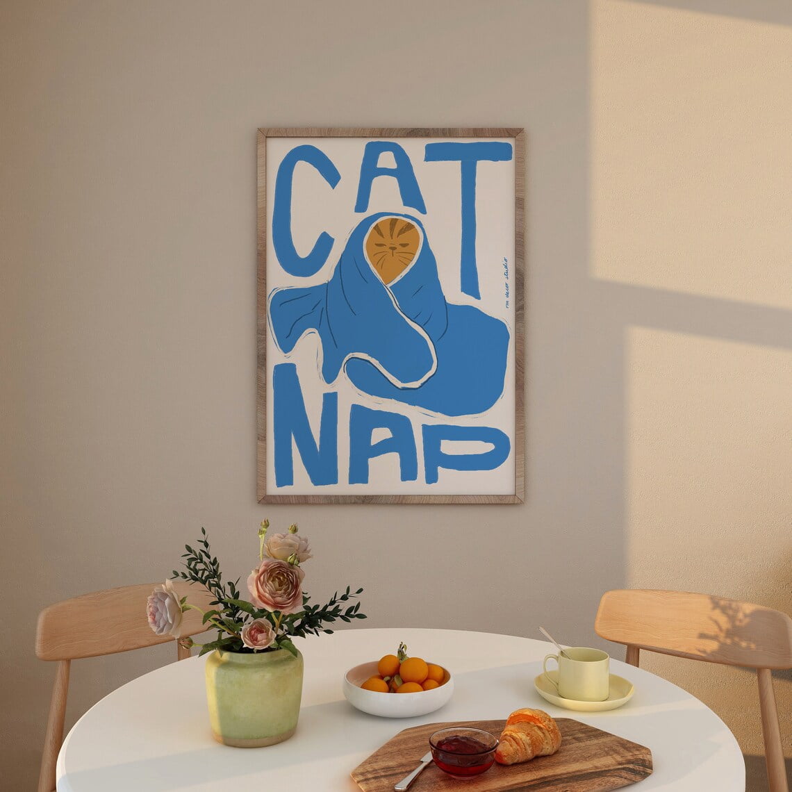 Kna Prints - 1 Pc Poster Cat Nap Art Print , Vintage Print, Trendy ...