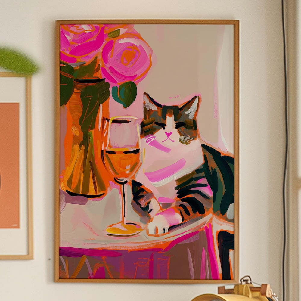 Kna Prints - 1 Pc Poster Cat Poster, Maximalist Poster, Pet Poster ...