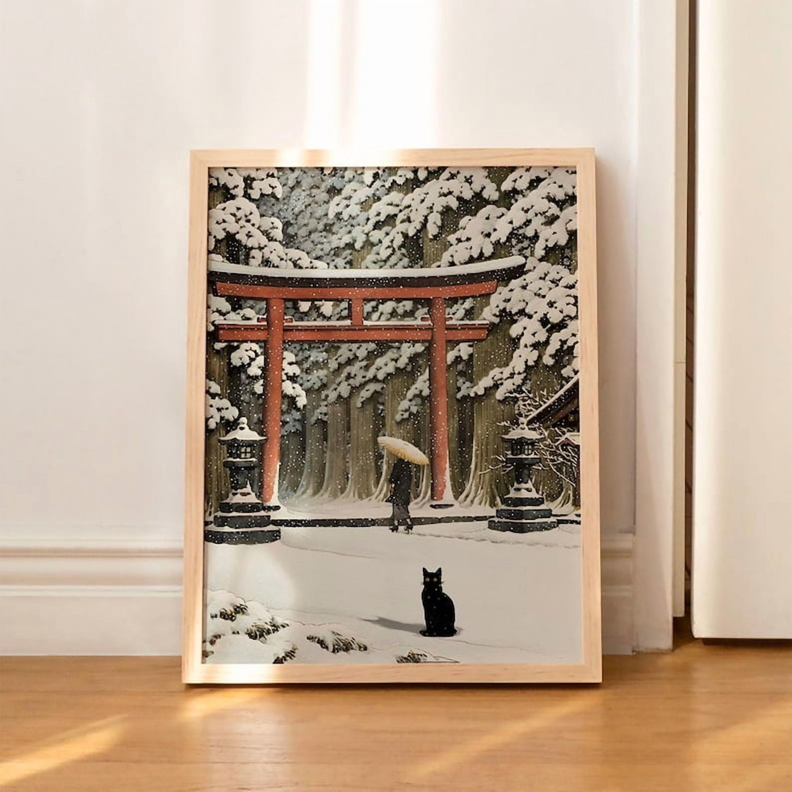 Kna Prints - 1 Pc Poster Cat Print Hasui Kawase Hakone Gongen Artwork ...