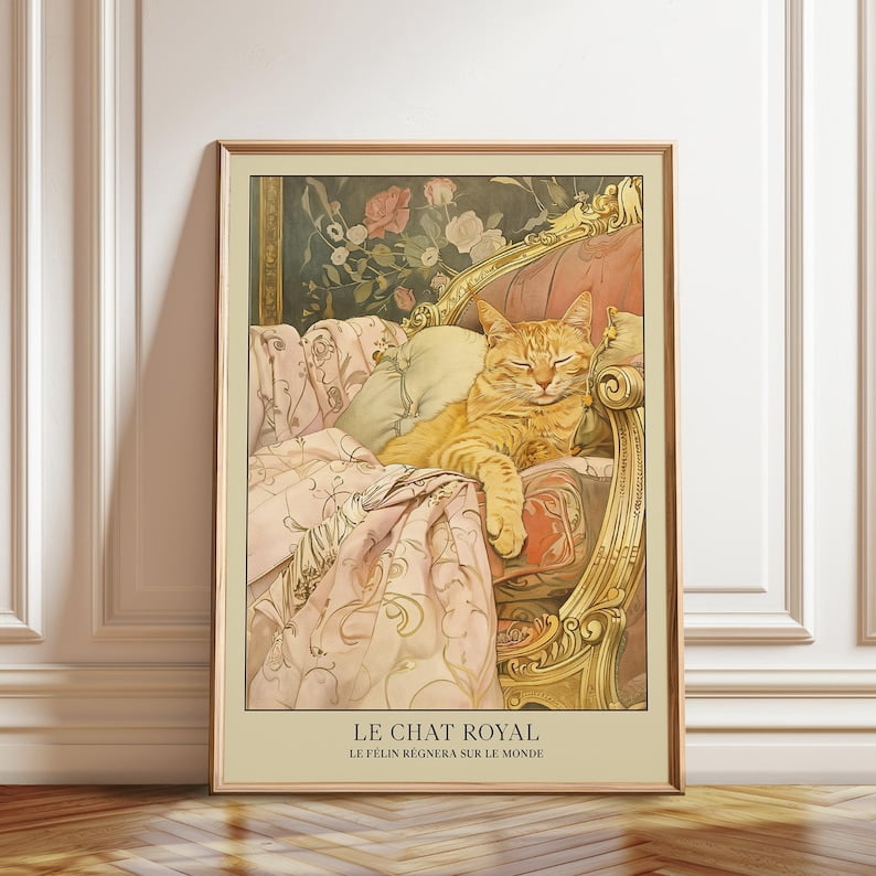 Kna Prints - 1 Pc Poster Cat Wall Art Feline Aristocracy Art Print Le ...