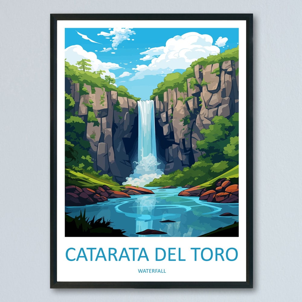 Kna Prints - 1 Pc Poster Catarata Del Toro Travel Wall Art Catarata Del ...