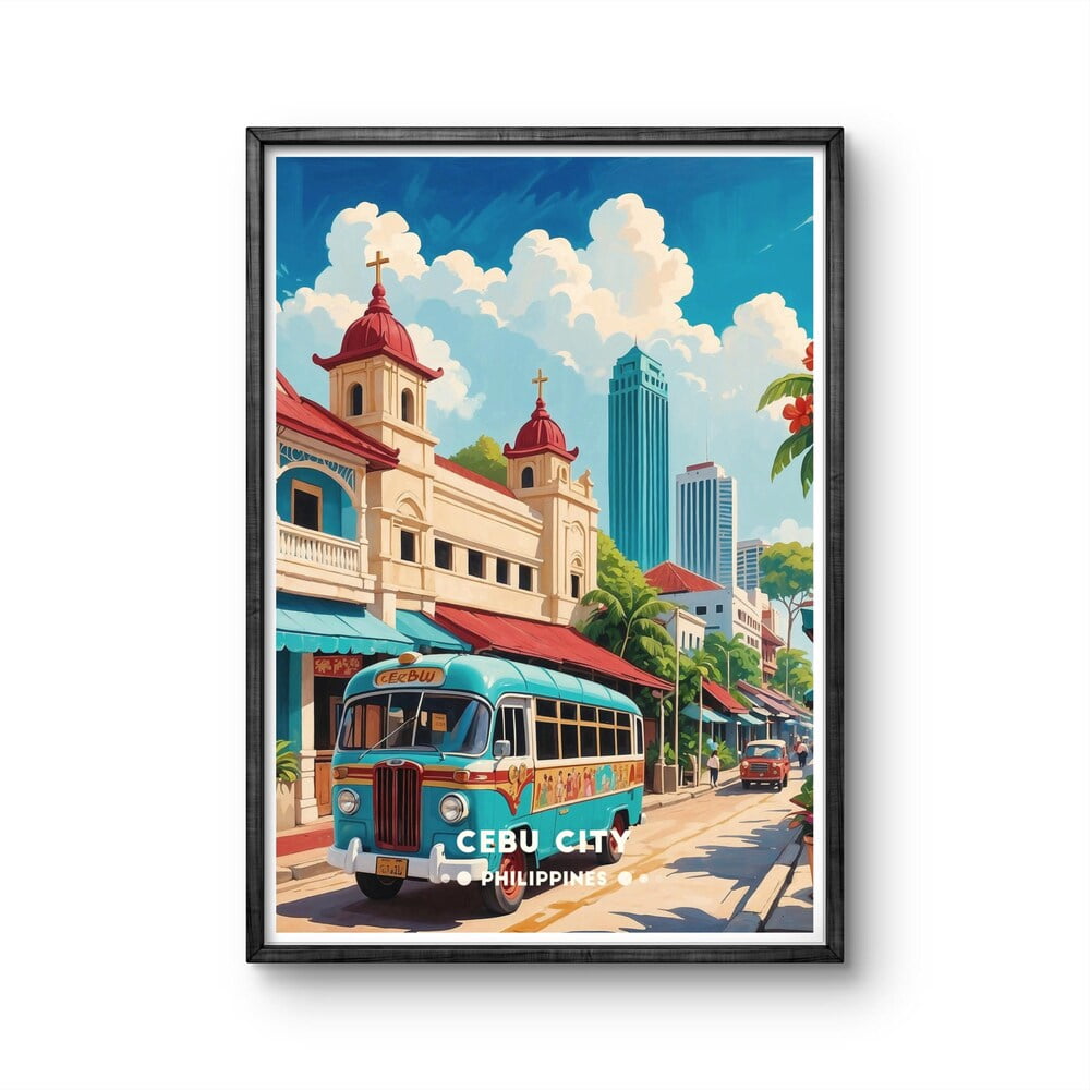 Kna Prints - 1 Pc Poster Cebu City Vintage Poster | Vibrant Philippine ...