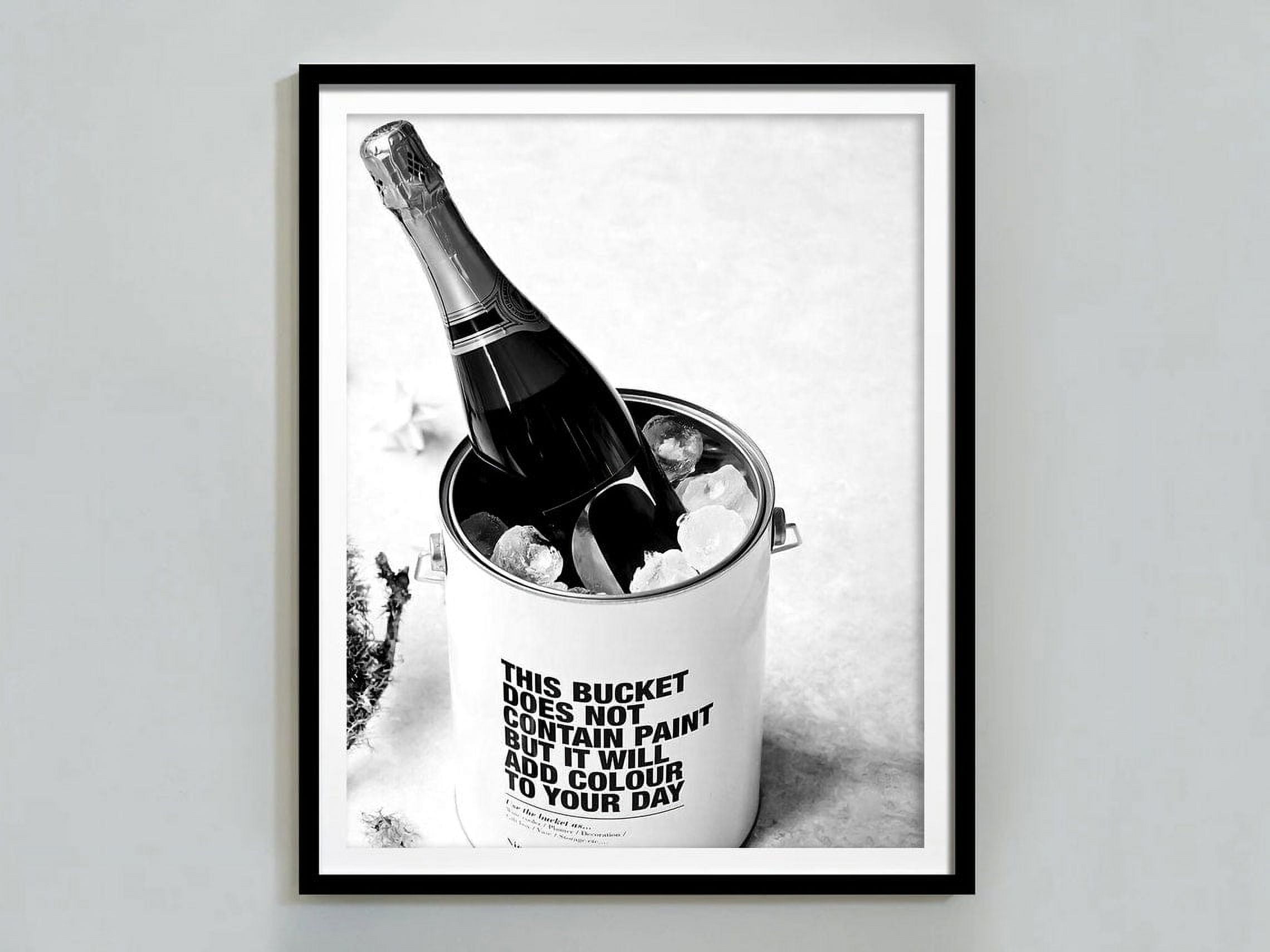Kna Prints - 1 Pc Poster Champagne , Black And White, Bar Cart Print ...