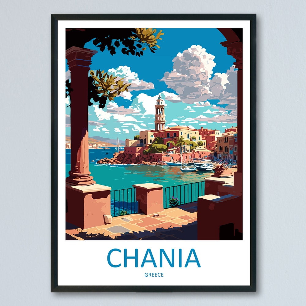 Kna Prints - 1 Pc Poster Chania Travel Wall Art Chania Greece Wall Hanging Home Decoration ...